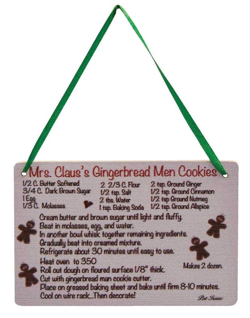 Mrs. Claus's Gingerbread Cookie Recipe Ornament – Farmabilia