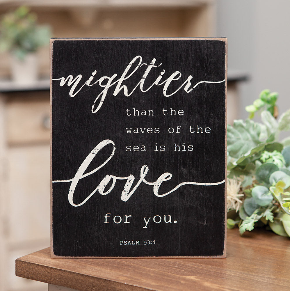 Mightier Than The Waves Box Sign – Farmabilia