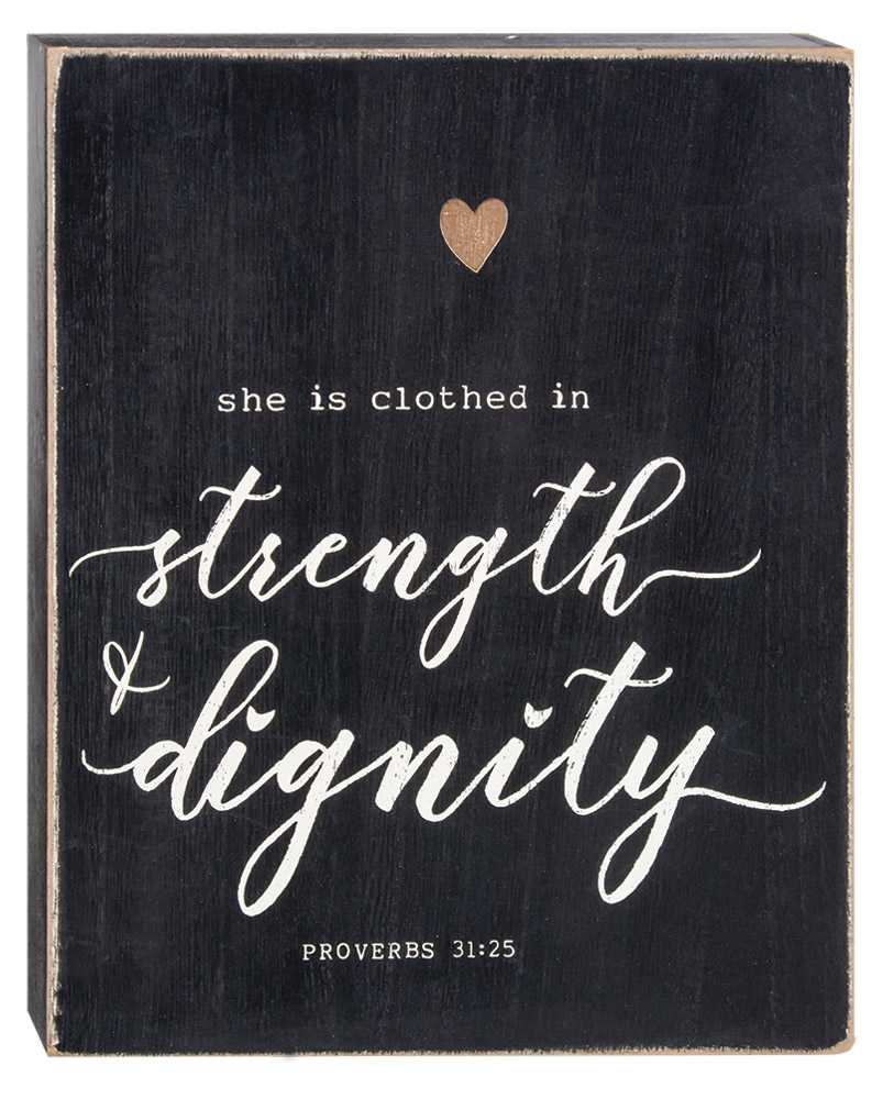 Strength & Dignity Box Sign – Farmabilia