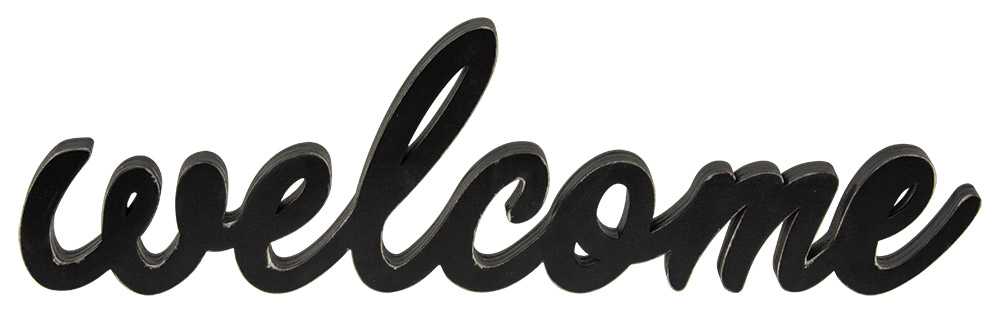Hanging Black Script Welcome Sign – Farmabilia