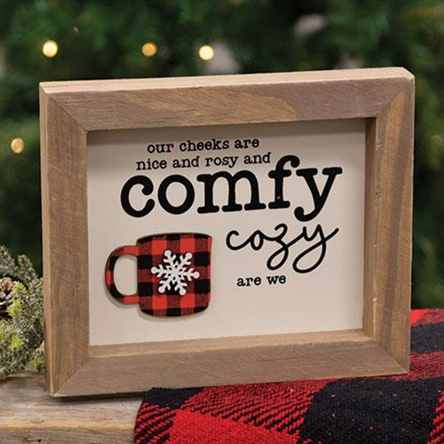 Comfy & Cozy Dimensional Framed Sign – Farmabilia