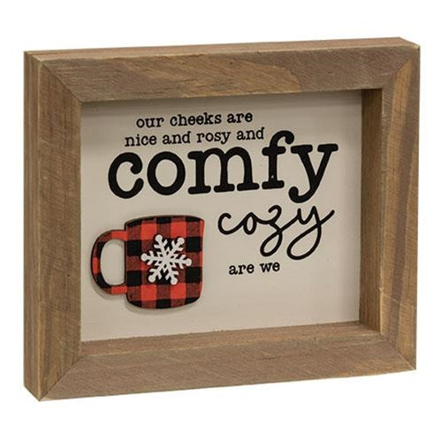 Comfy & Cozy Dimensional Framed Sign – Farmabilia