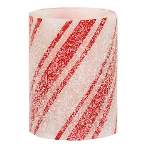Multi-Stripe Candy Cane Timer Pillar - 3" x 4" – Farmabilia