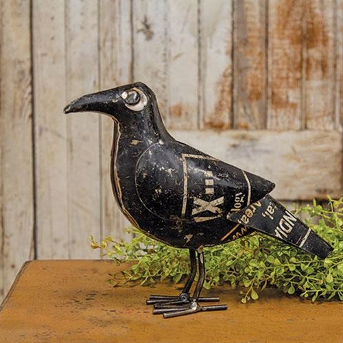 Standing Vintage Metal Crow – Farmabilia